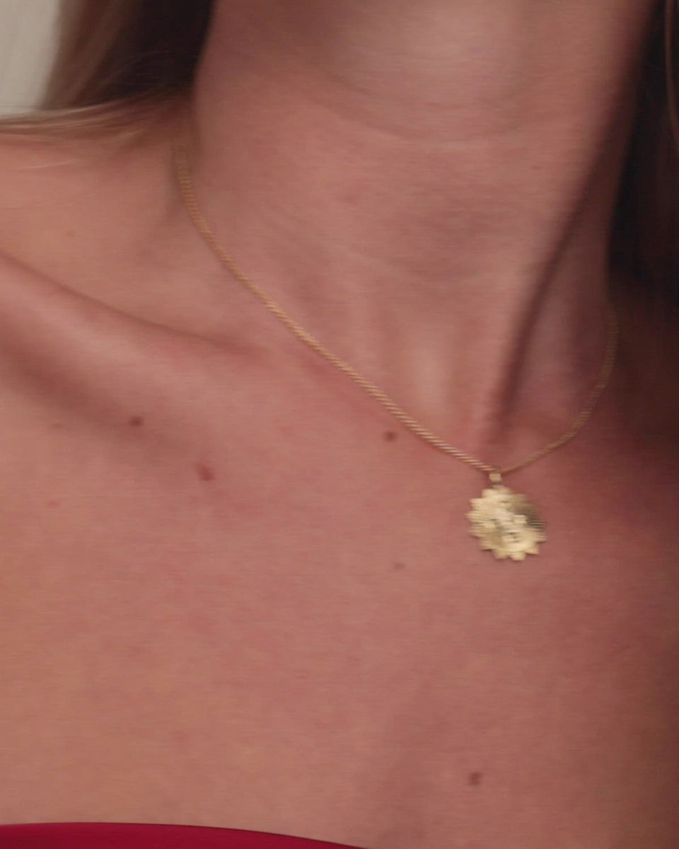 Sun Medallion (4 Initials) – The Adorned